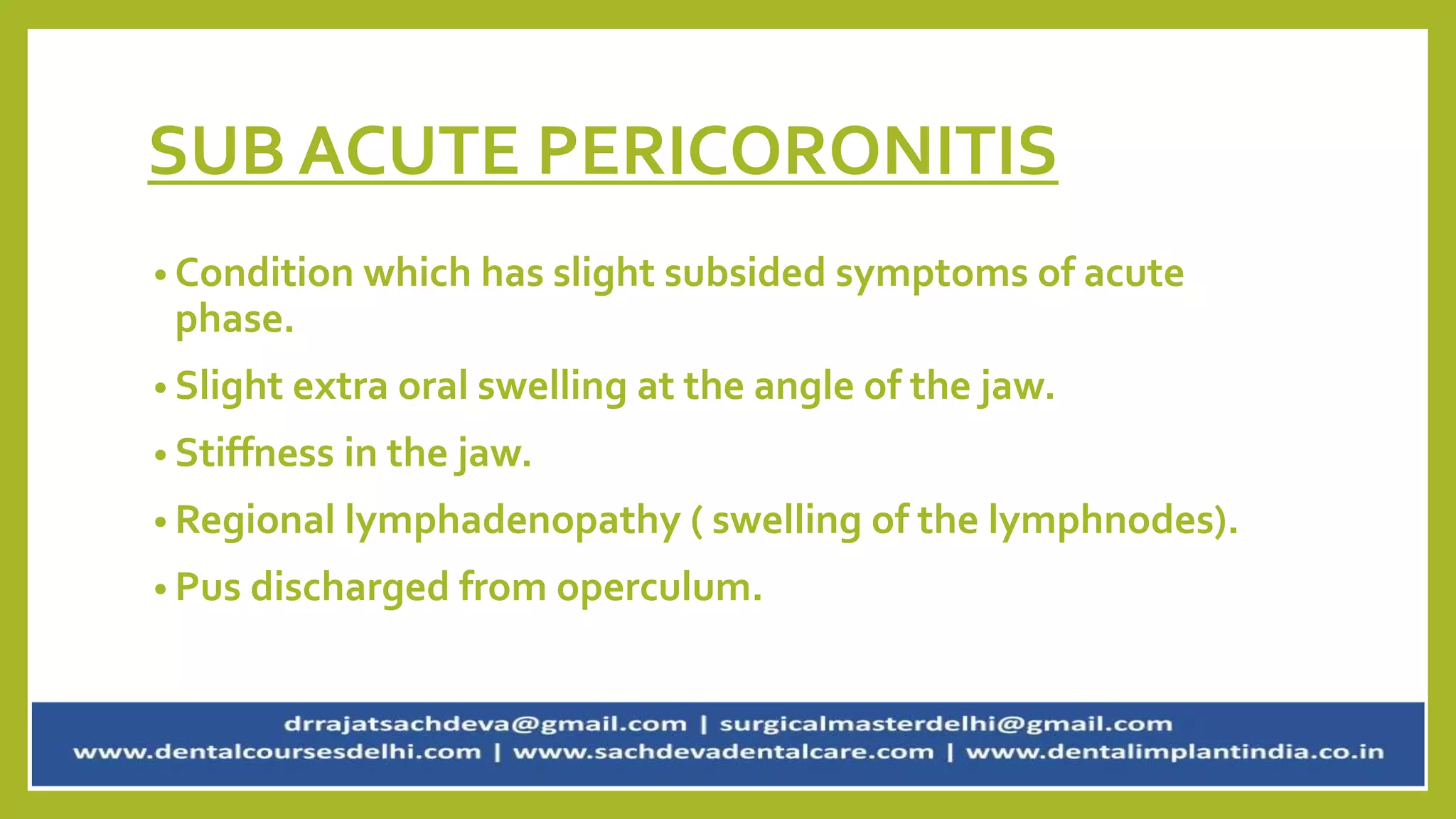 Pericoronitis | PPTX