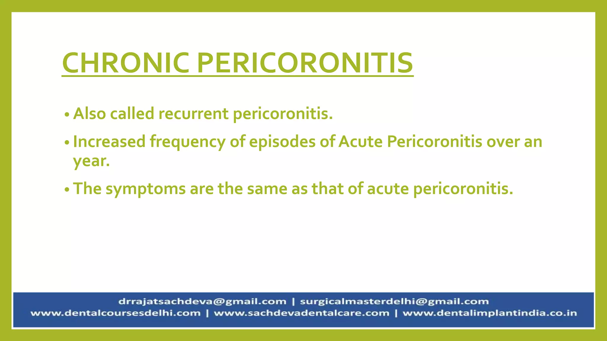 Pericoronitis | PPTX