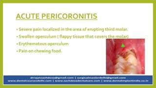 Pericoronitis | PPTX | Dental Health | Diseases and Conditions