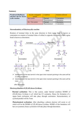 Pericyclic reaction lecture 1 | PDF