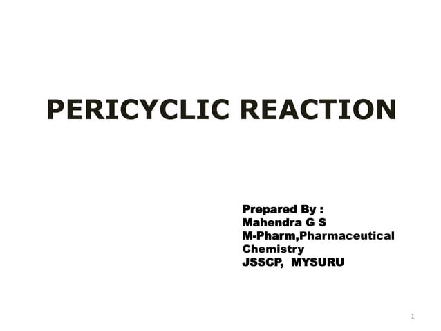 Pericyclic reactions | PPTX | Chemistry | Science