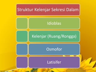 Periderm dan struktur sekresi | PDF