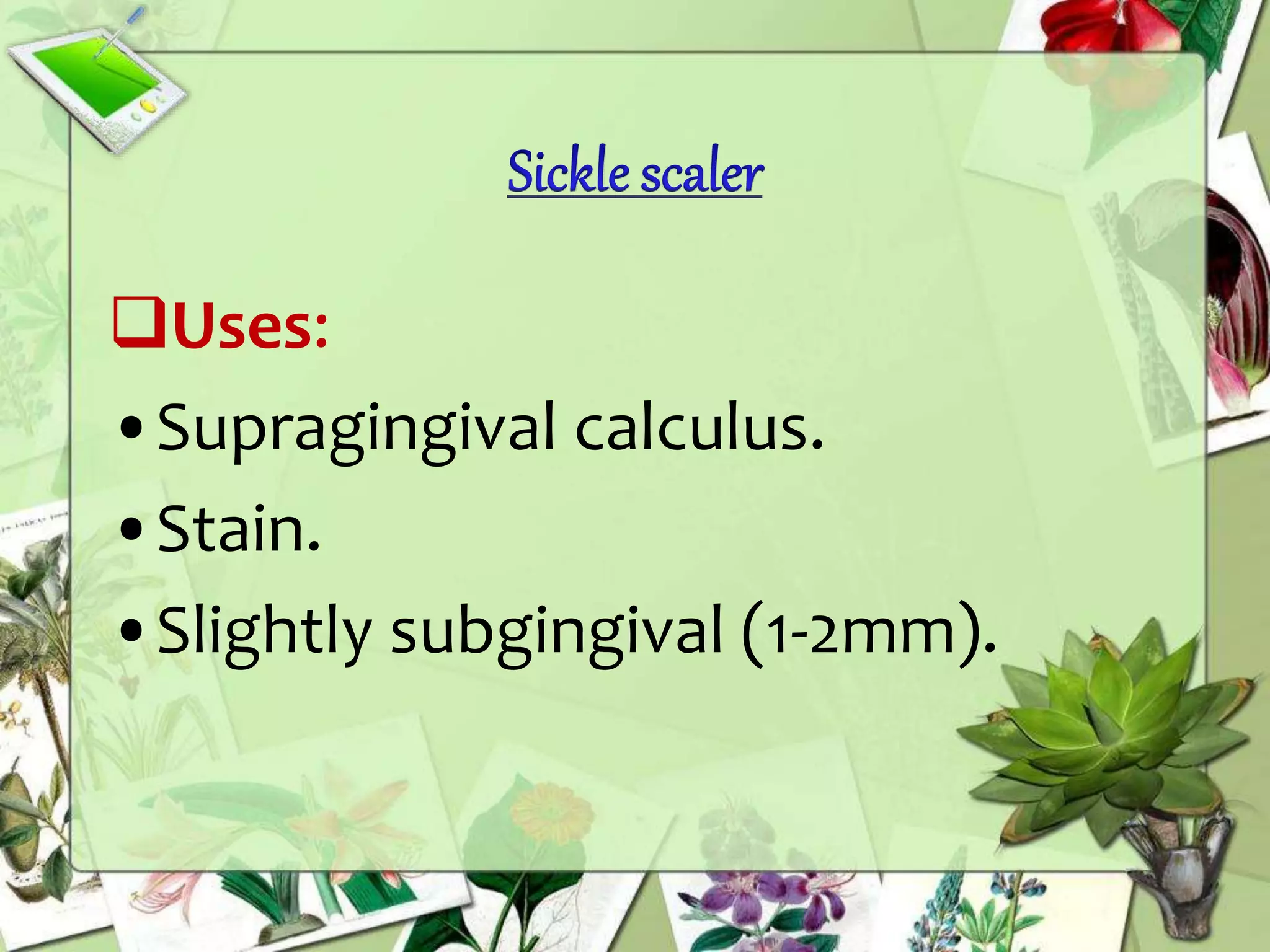 Periodontal instrument and principle of instrumentation | PPTX