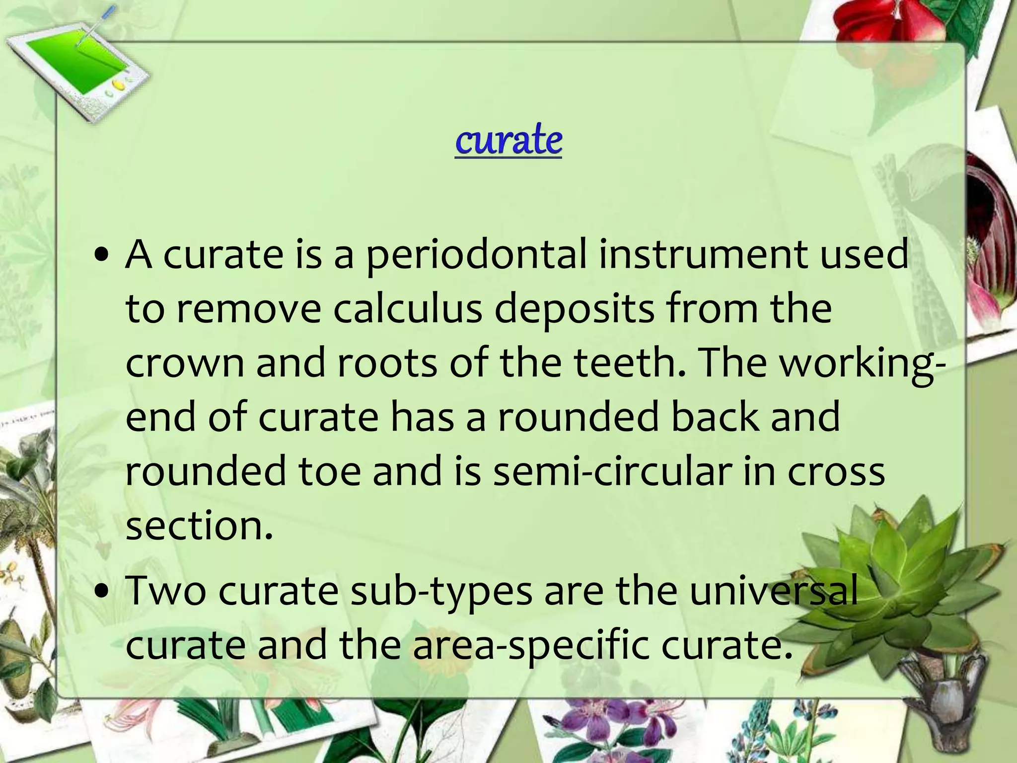 Periodontal instrument and principle of instrumentation | PPTX