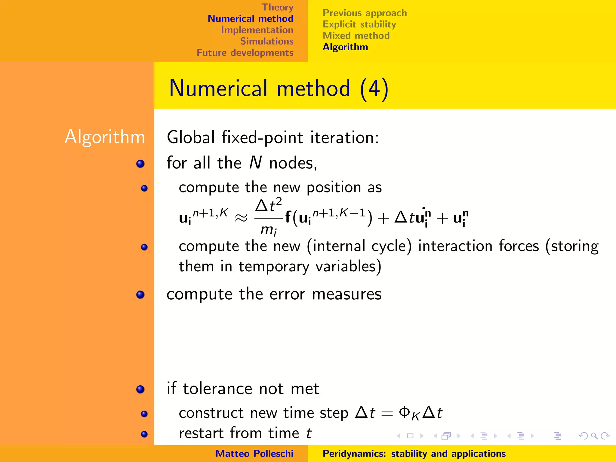 Mixed Explicit Implicit Peridynamic Model Ppt