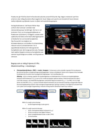 Perifer arteriell doppler ultralyd - teknikk og funn | PDF