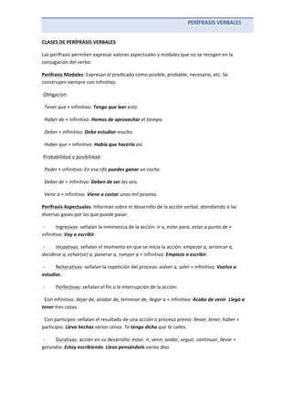 Perífrasis | PDF