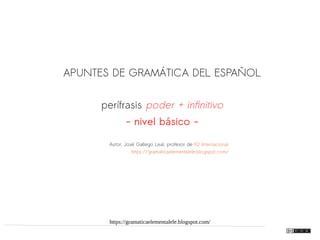 Perífrasis: poder + infinitivo | PDF