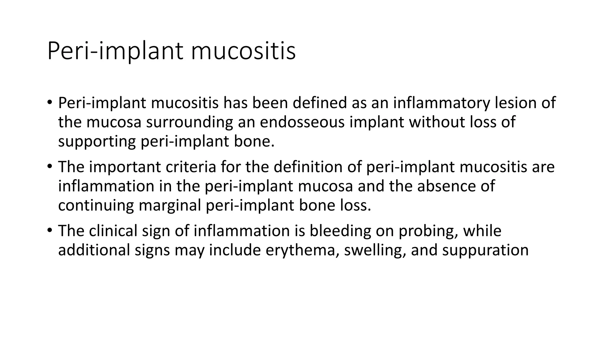 Peri implant diseases and its management | PPTX