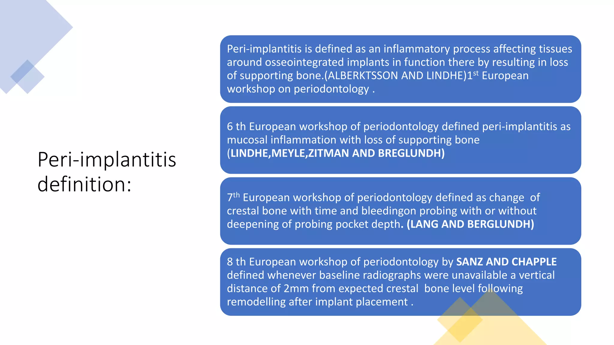Peri implant diseases and its management | PPTX