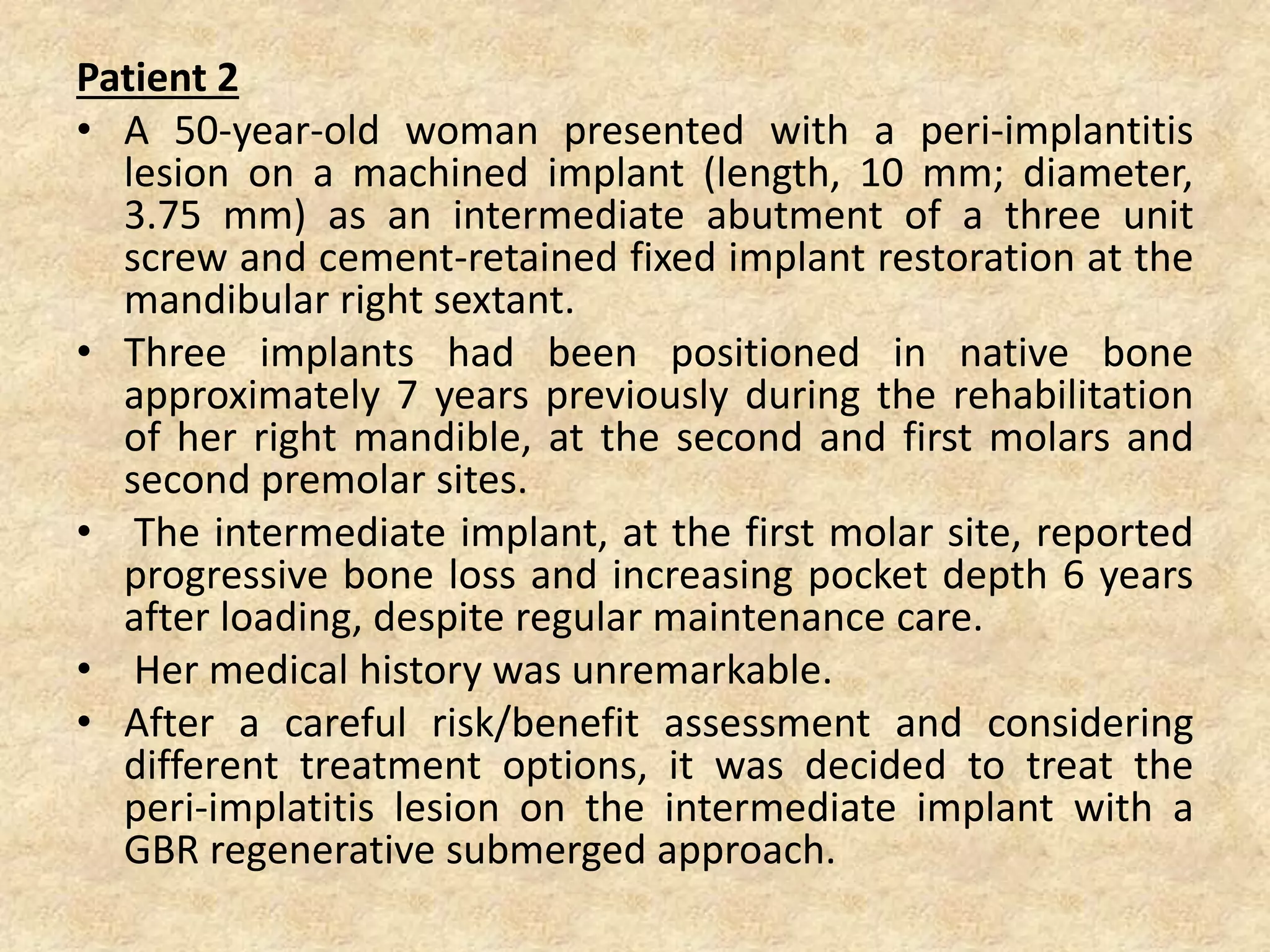 Peri implantitis treatment with regenerative approach | PPTX