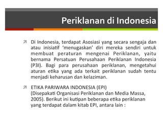 Periklanan dan dimensi etika | PDF