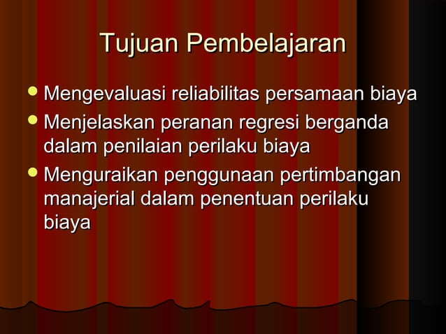 Perilaku biaya aktivitas | PPT