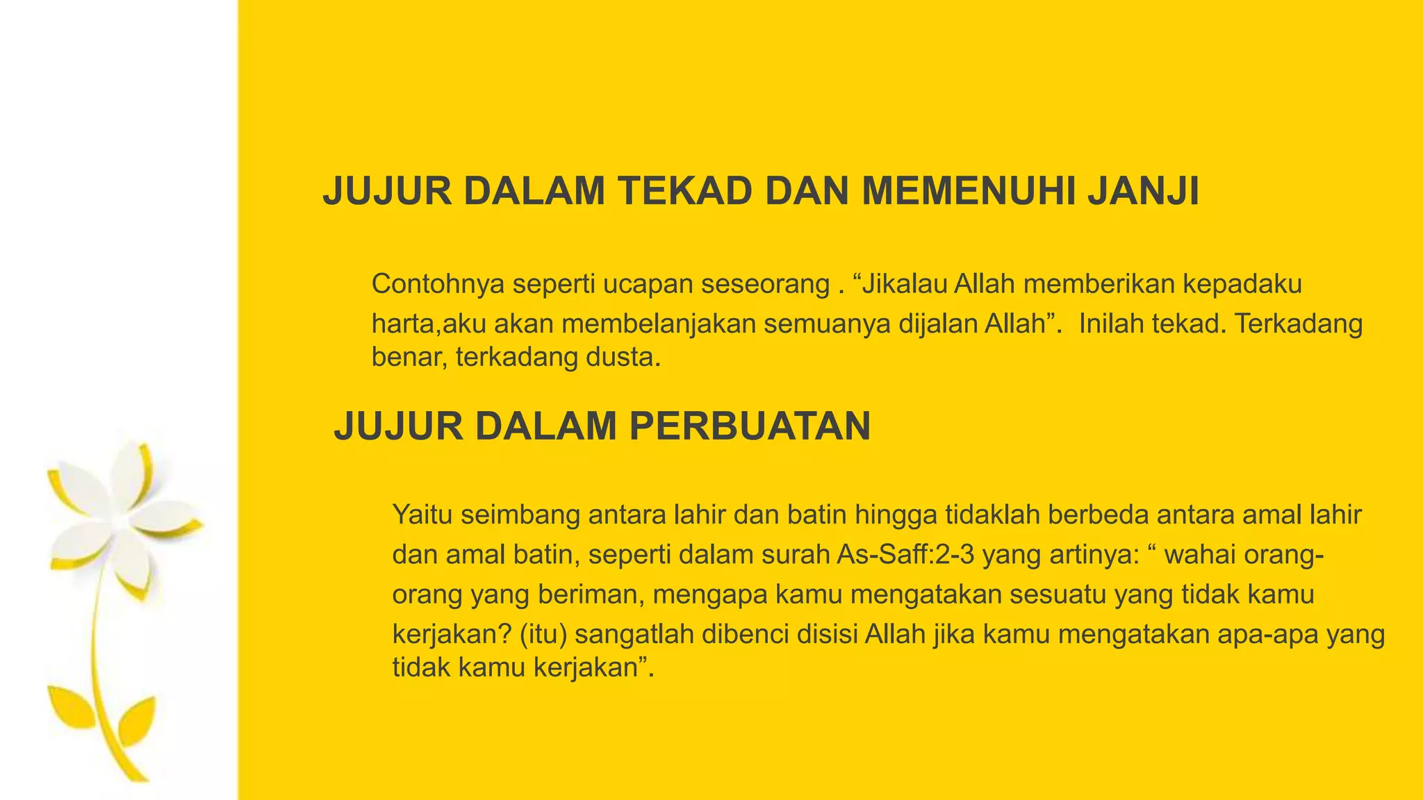 Perilaku jujur dan berbakti kepada orang tua dan guru | PPTX