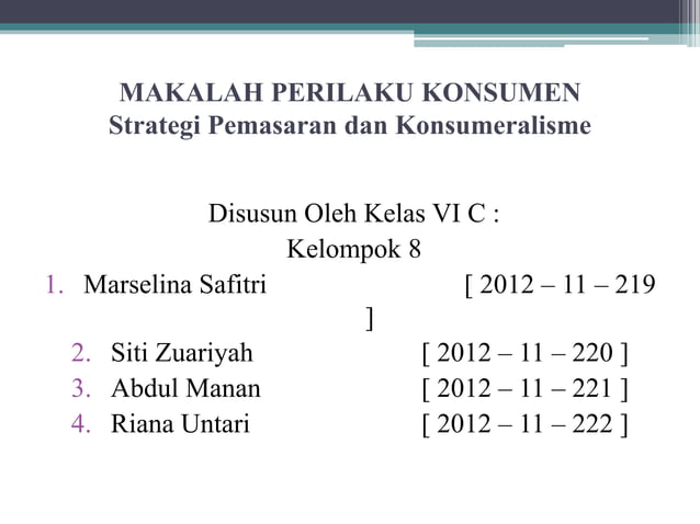 Perilaku Konsumen | PPT
