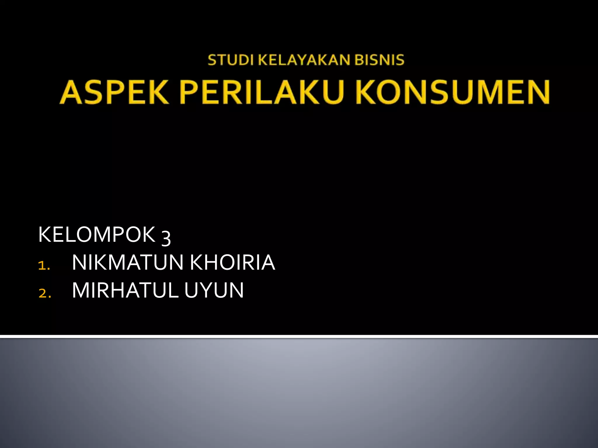 Perilaku konsumen | PPTX