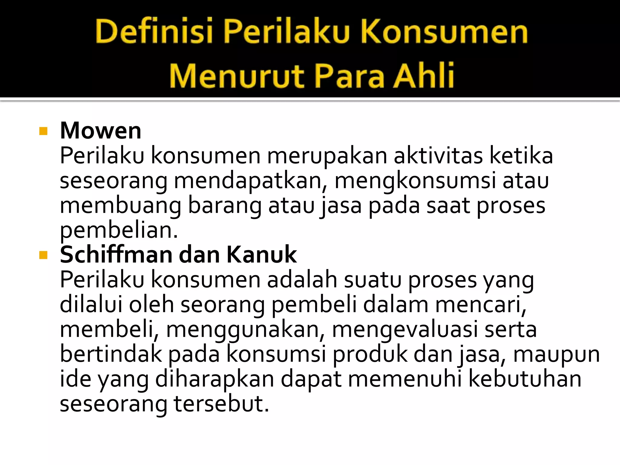 Perilaku konsumen | PPTX