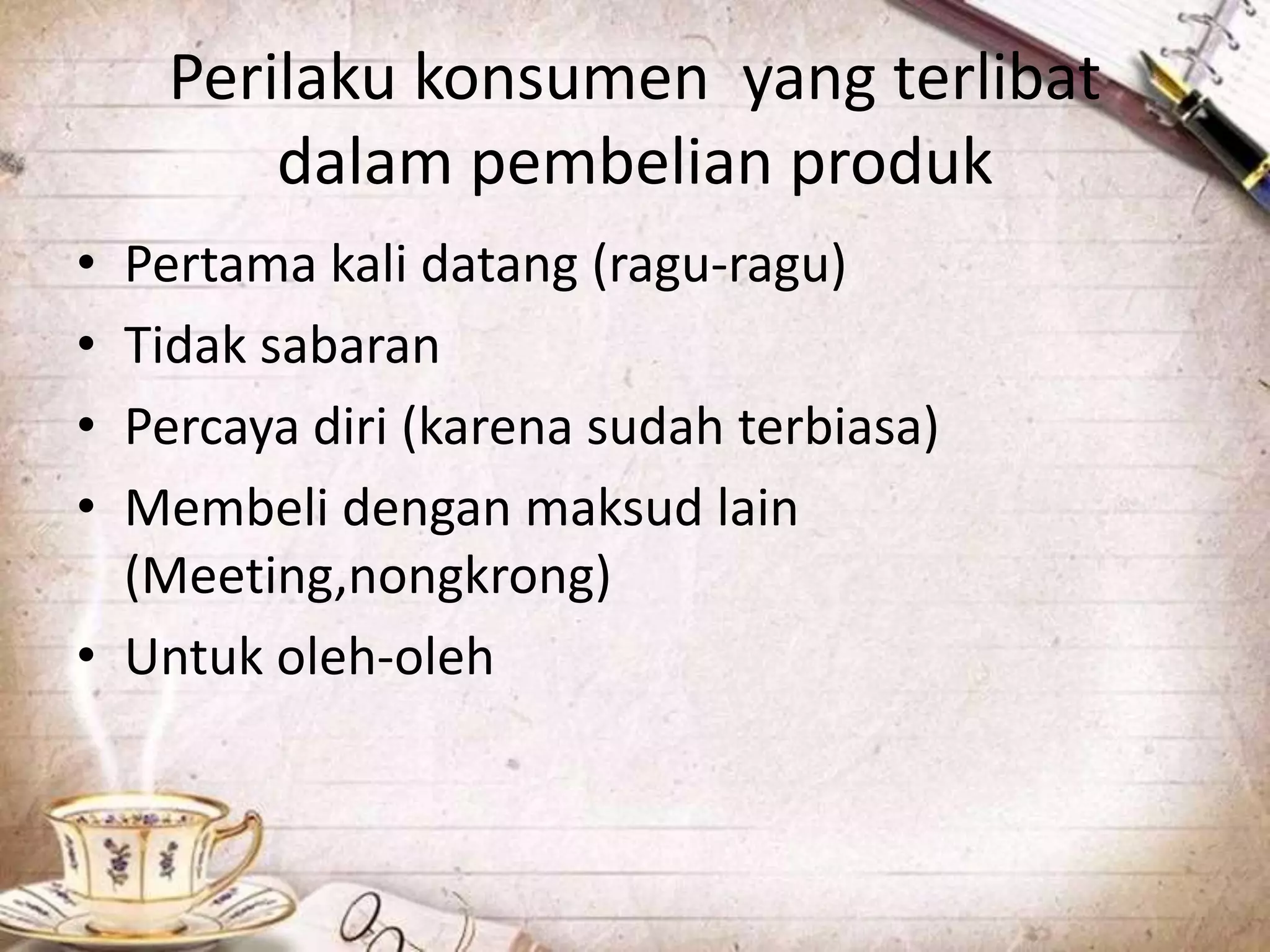 Perilaku konsumen & strategi pemasaran (j.co coffee and donuts) | PPTX
