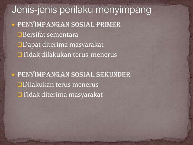 Perilaku menyimpang | PPTX