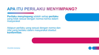 Presentasi Sosiologi SMA 1 - Perilaku menyimpang | PPTX