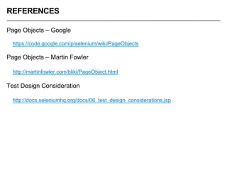 Perils of Page-Object Pattern | PDF