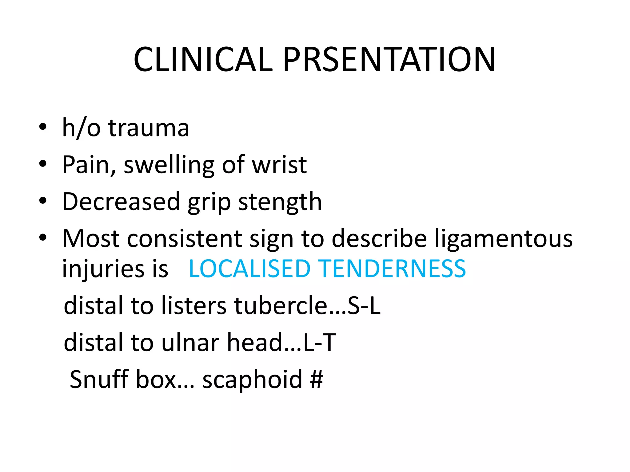 Perilunate dislocation, carpal injuries | PPTX