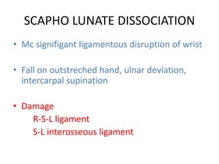 Perilunate dislocation, carpal injuries | PPTX