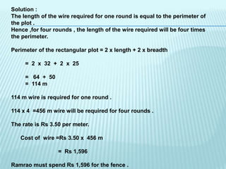 Perimeter | PPTX | Physics | Science