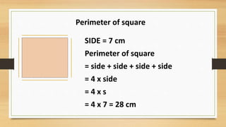 MATH - Perimeter (CLASS V - IGCSE BOARD) | PPTX
