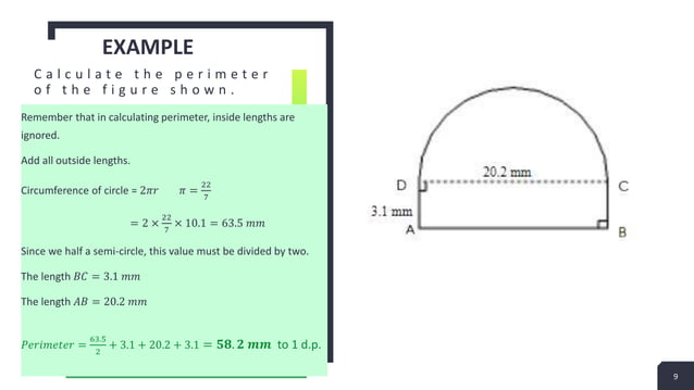 PERIMETER OF PLANE SHAPES | PPTX