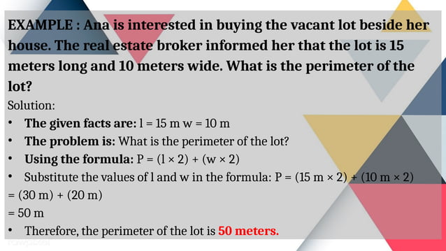 learning strand three - Mathematics Perimeter | PPT