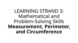 learning strand three - Mathematics Perimeter | PPTX