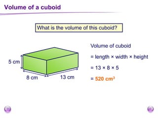 Perimeter, area and volume | PPT