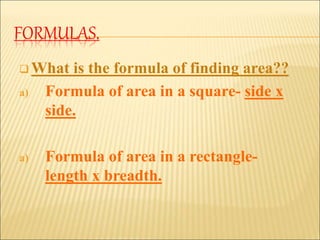 Perimeter (boundary) and area class v | PPT