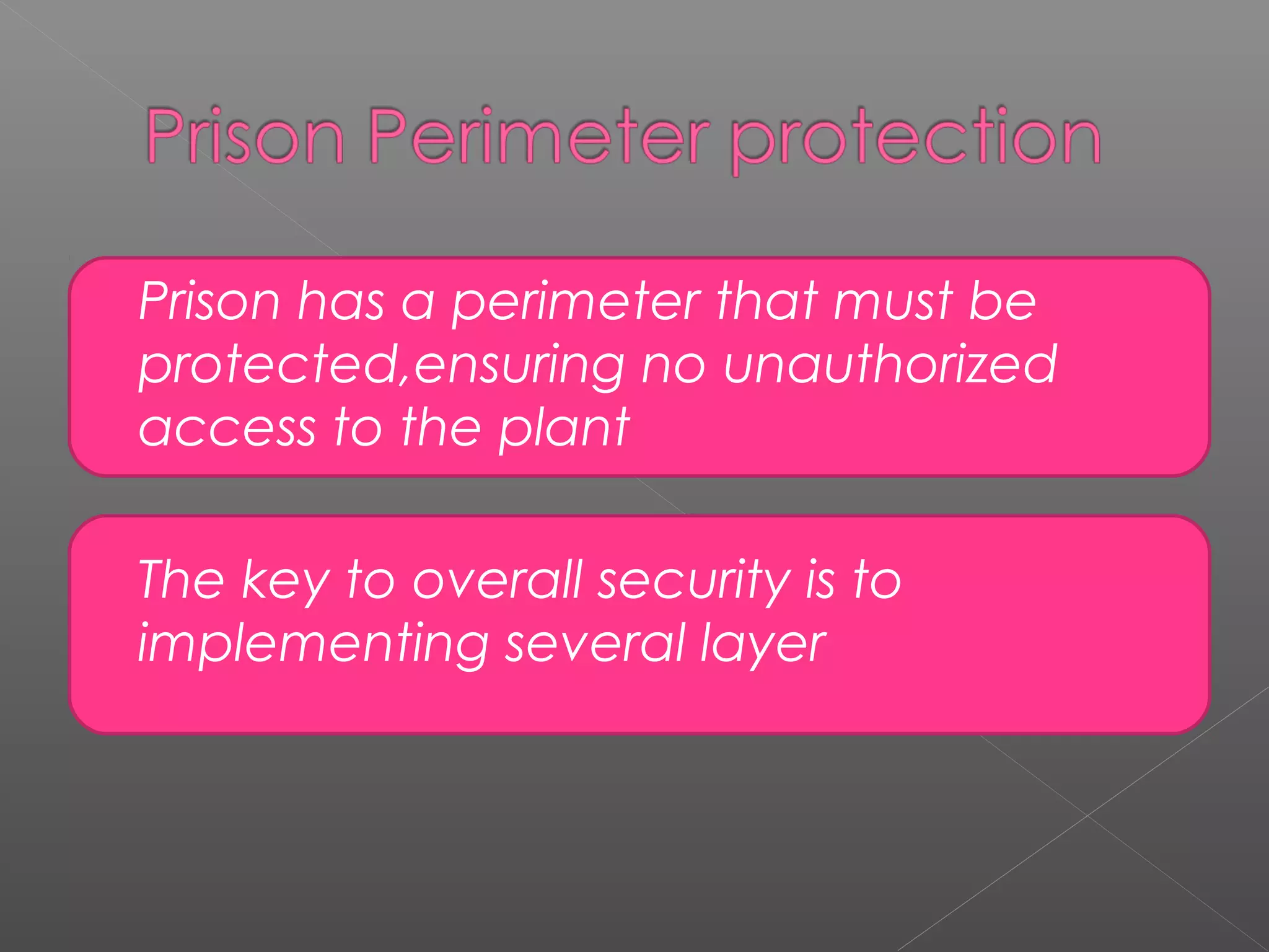 Perimeter control for prison | PPT