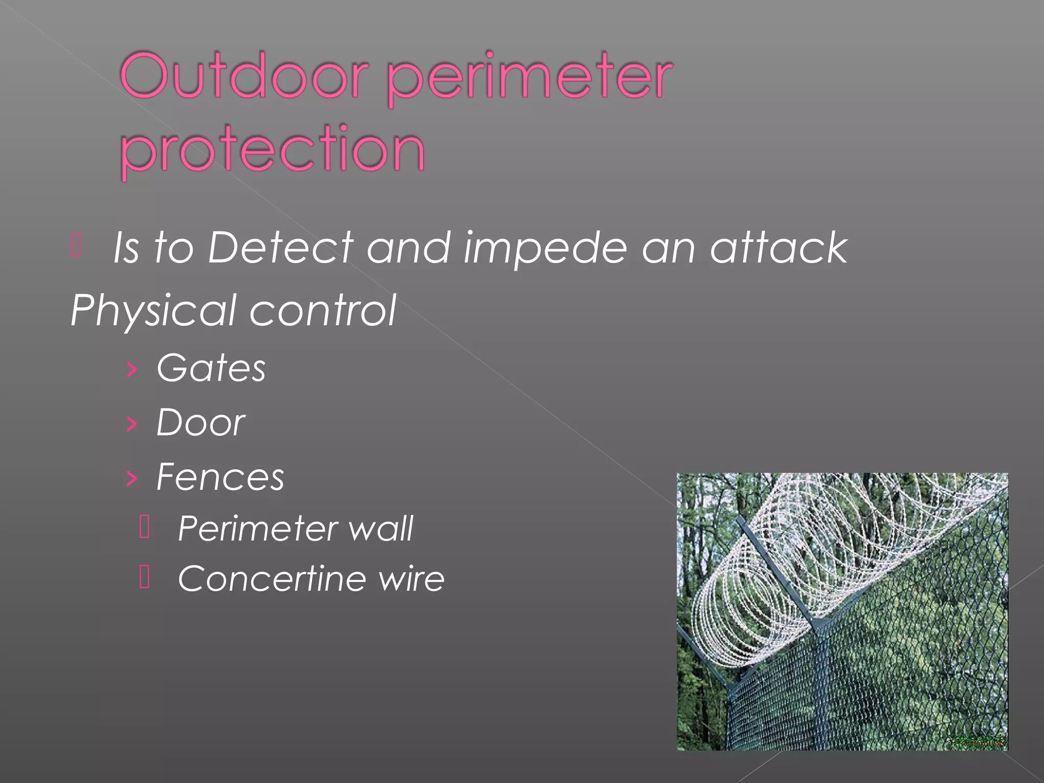 Perimeter control for prison | PPT
