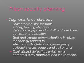 Perimeter control for prison | PPT