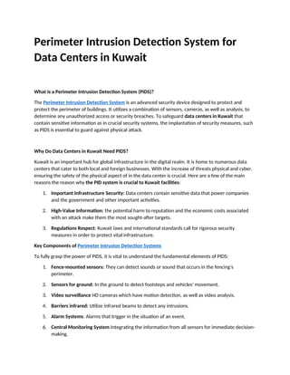 Perimeter Intrusion Detection System for Data Centers in Kuwait.docx