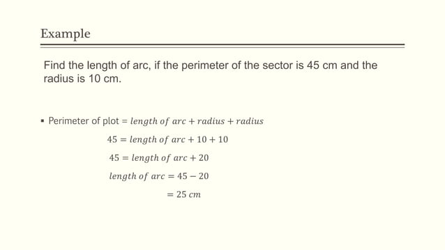 Perimeter of a sector | PPTX