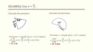 Perimeter of a sector | PPTX