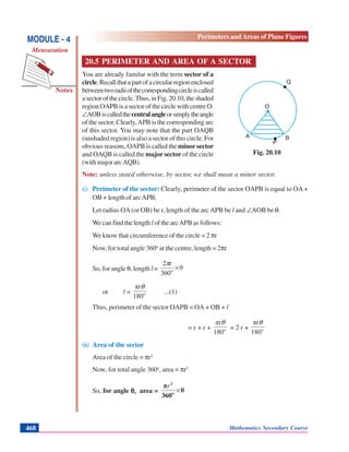 PERIMETERS AND AREAS OF PLANE FIGURES - MENSURATION | PDF | Geography ...