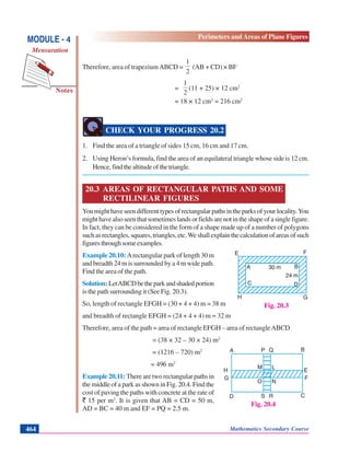 PERIMETERS AND AREAS OF PLANE FIGURES - MENSURATION | PDF | Geography ...