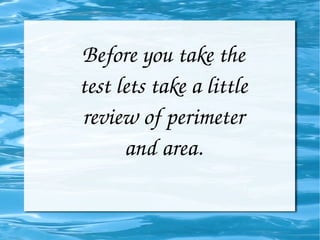 Perimeter test | ODP