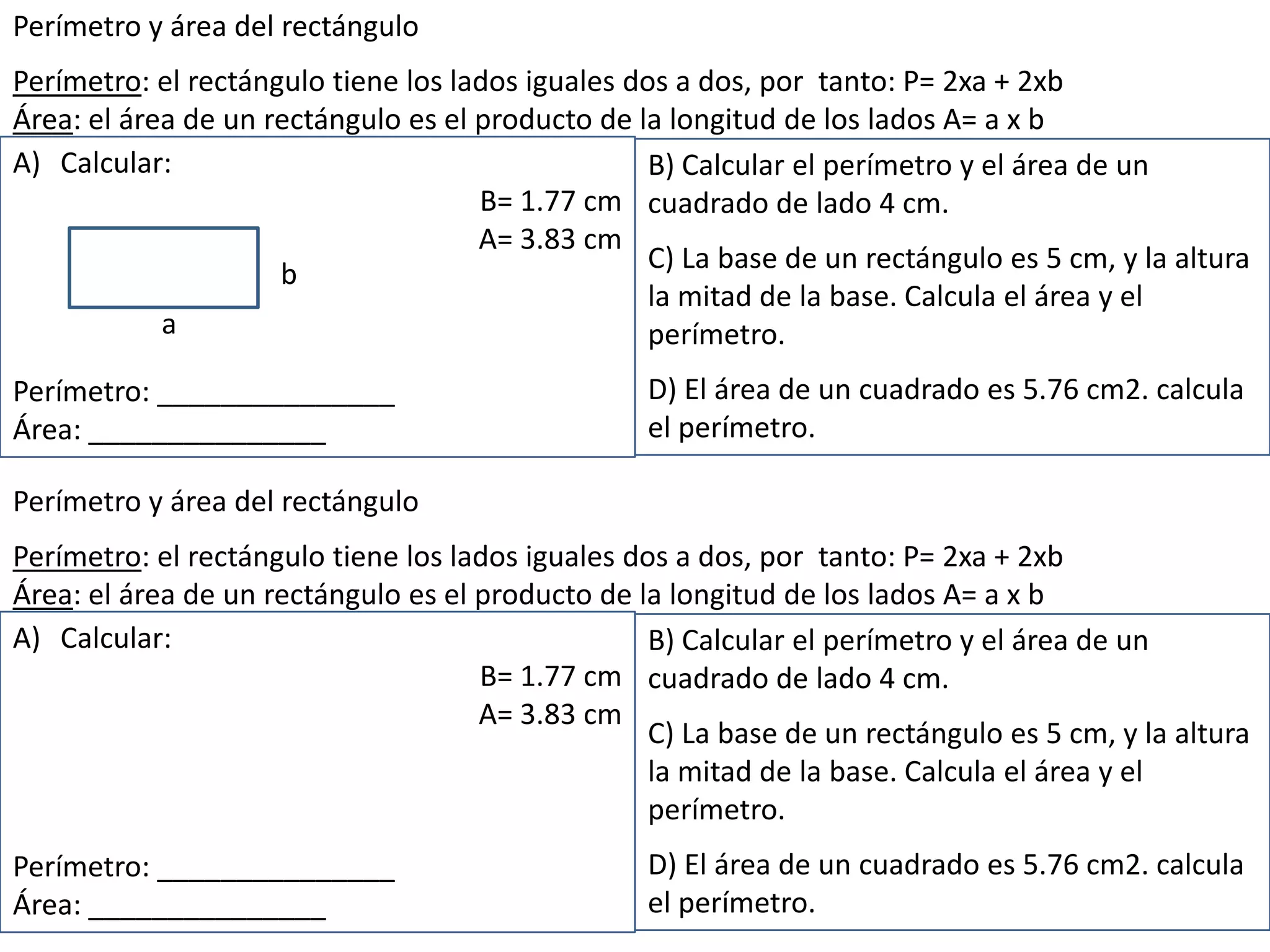 Perimetro Y áRea | PPTX