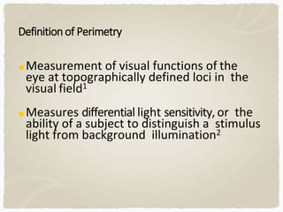 Perimetry | PPT