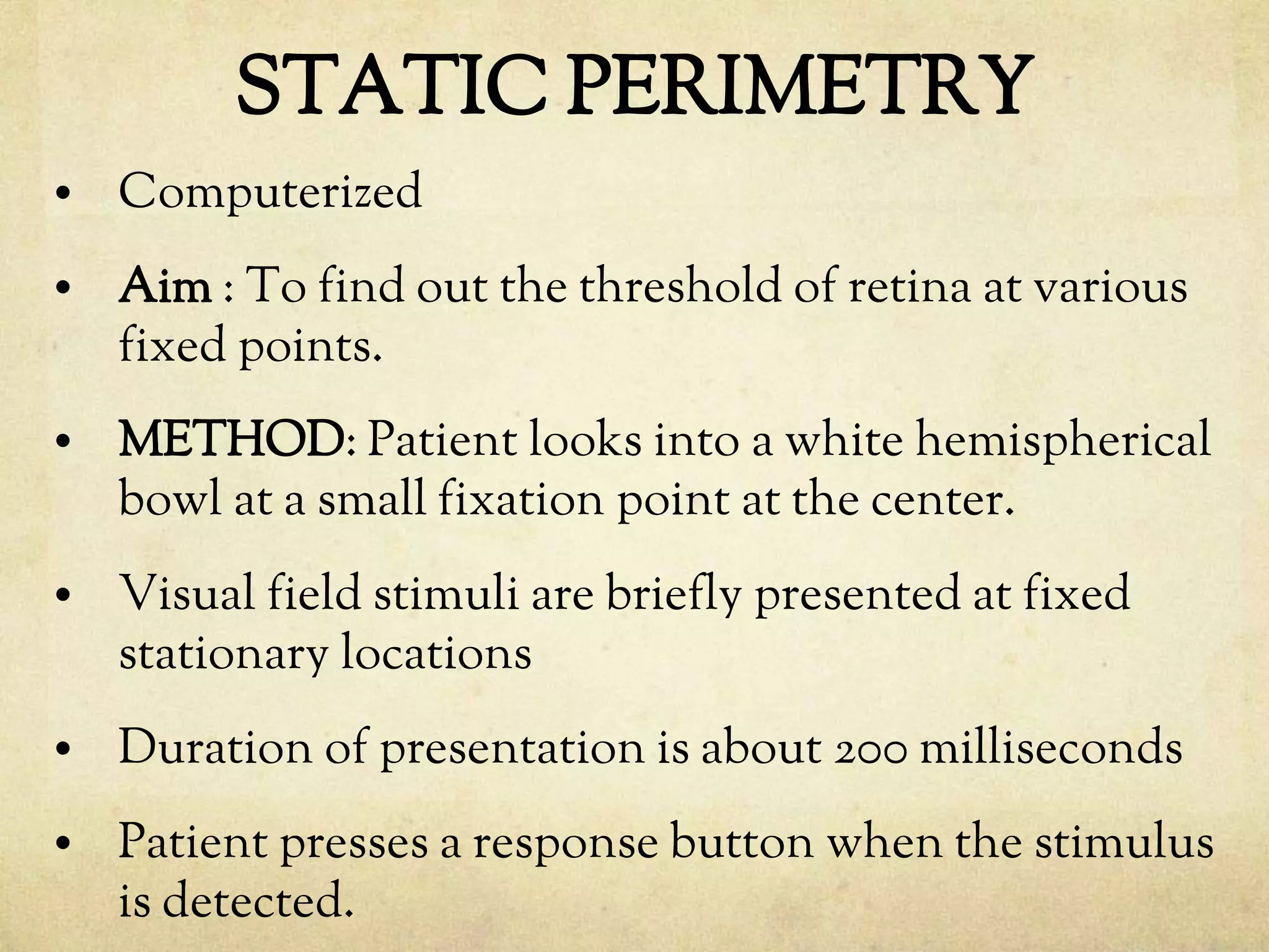 Perimetry | PPTX