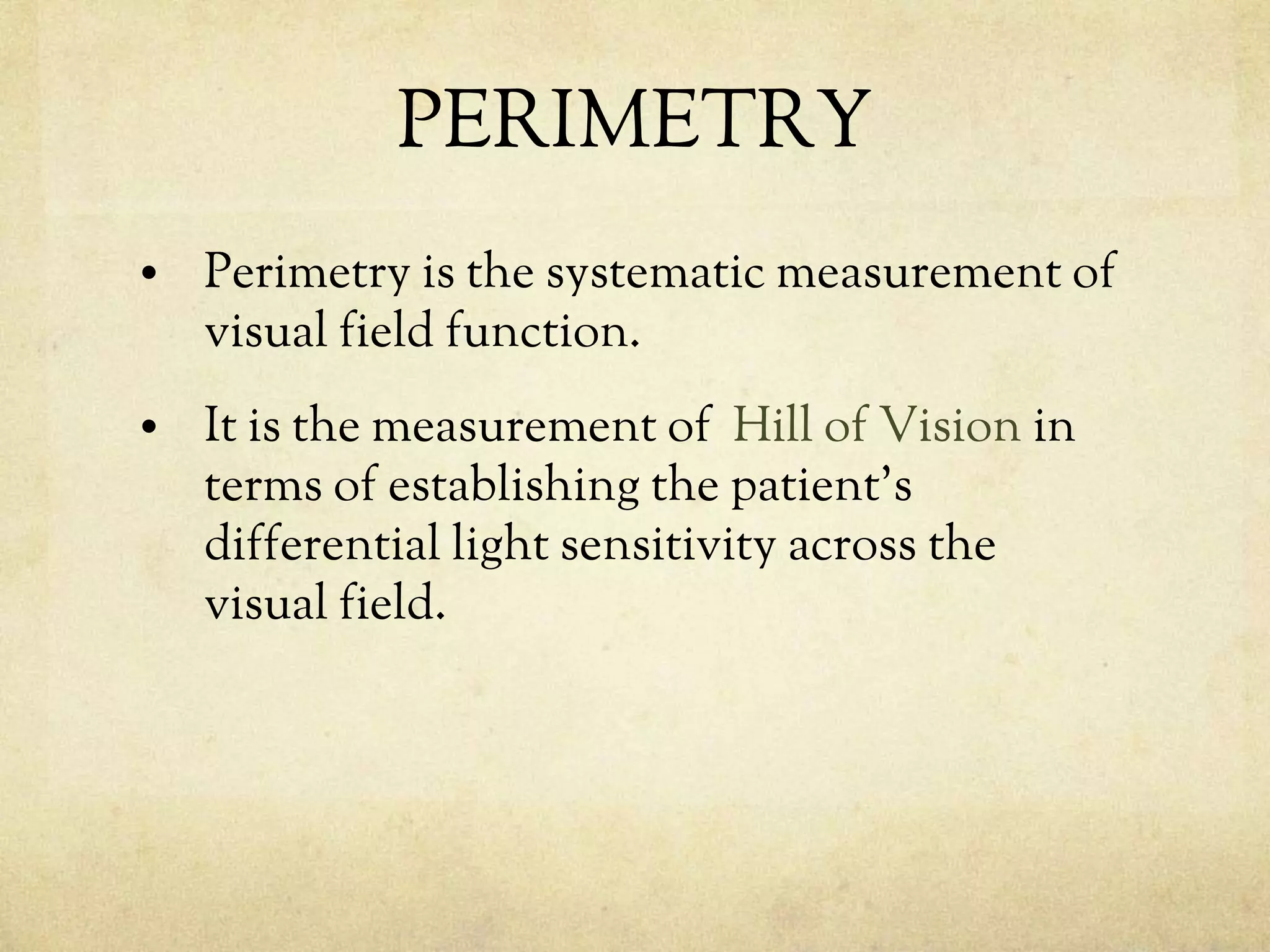 Perimetry | PPTX