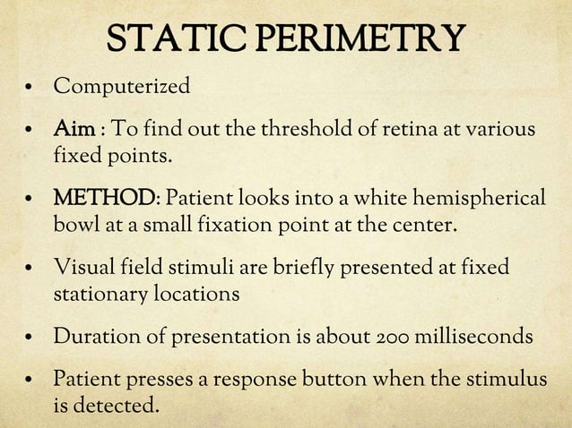 Perimetry | PPTX
