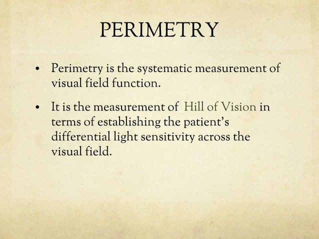 Perimetry | PPTX