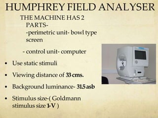 Perimetry in ophthalmology post graduate | PPTX